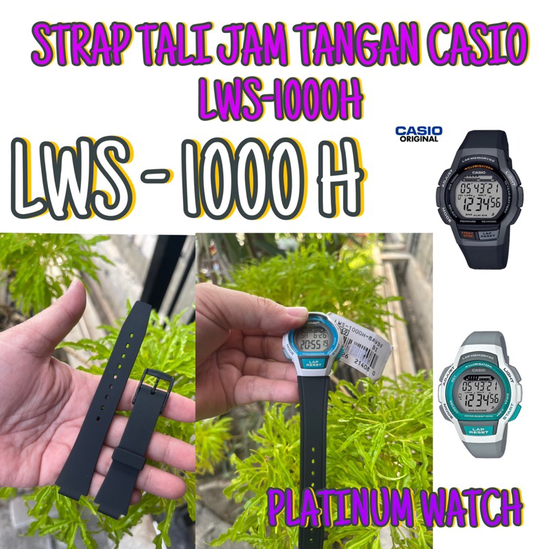 Casio Watch STRAP LWS-1000H LWS1000H LWS 1000H casio digital rubber Fit ...