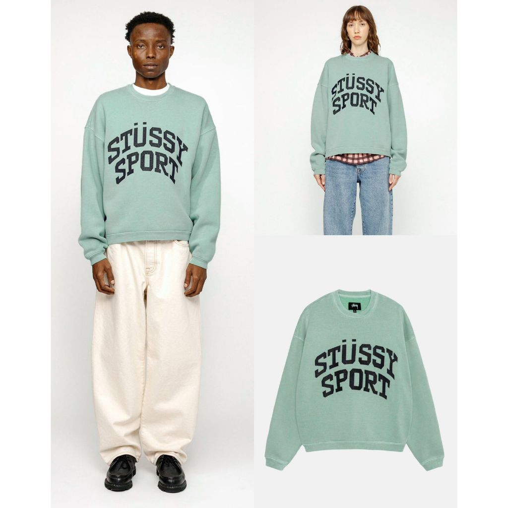 Stsy Big Crackle Sport Crewneck & Basic Logo Sweatshirt Stsy Big Crackle Sport Crewneck & Basic Logo Sweatshirt