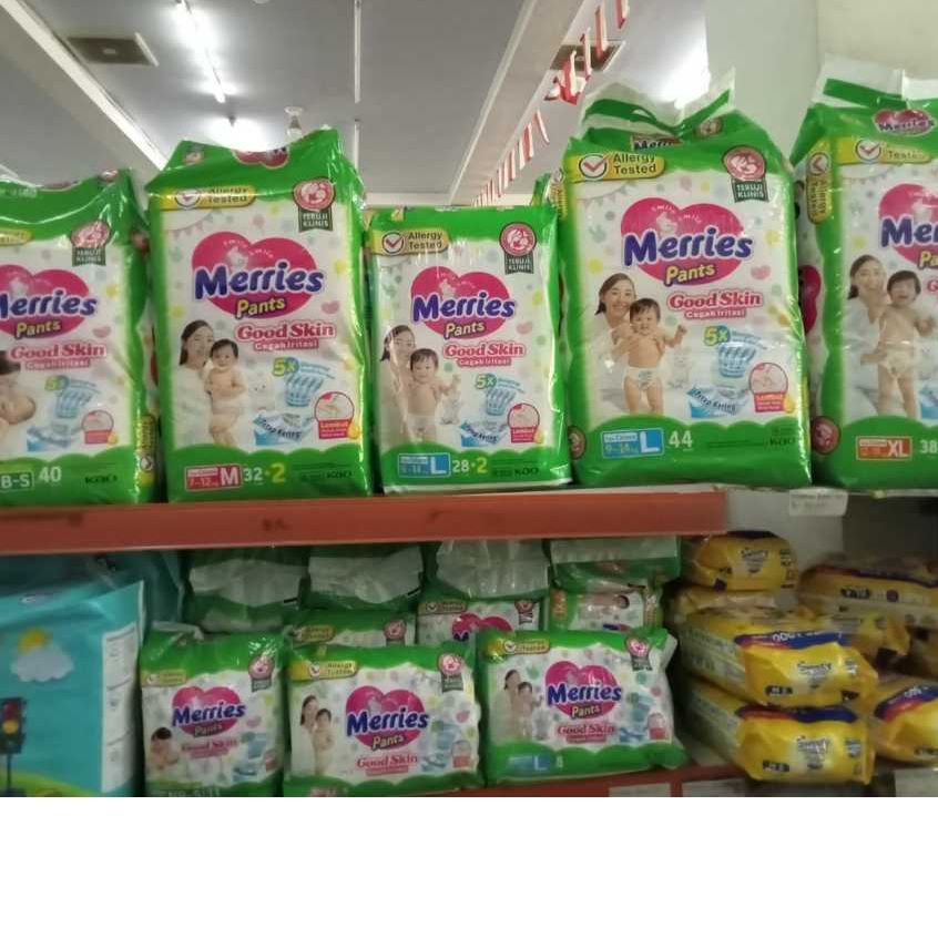Merries Pants Good Skin Disposable Diaper Pants NB-S40/M34/L30/XL26 ...
