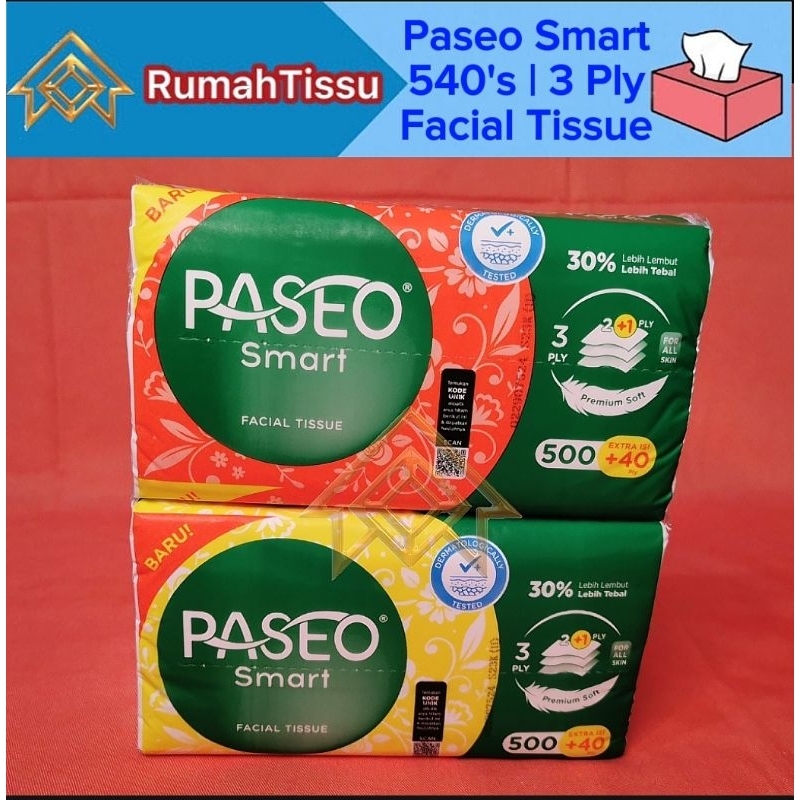 Paseo Smart Facial Tissue 540 Sheets 3 Ply | Shopee Malaysia