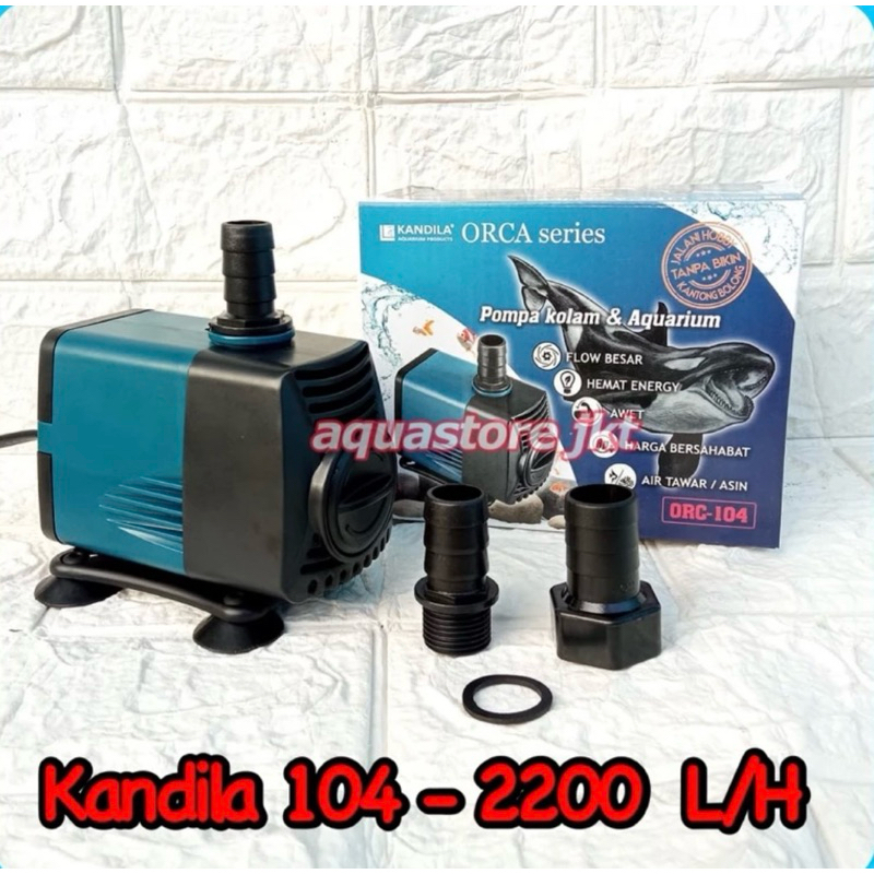 MESIN Kandila orca aquarium Pond Pump kandila orca 104 aquarium Machine Pump 2200 L/H Large Fish ...