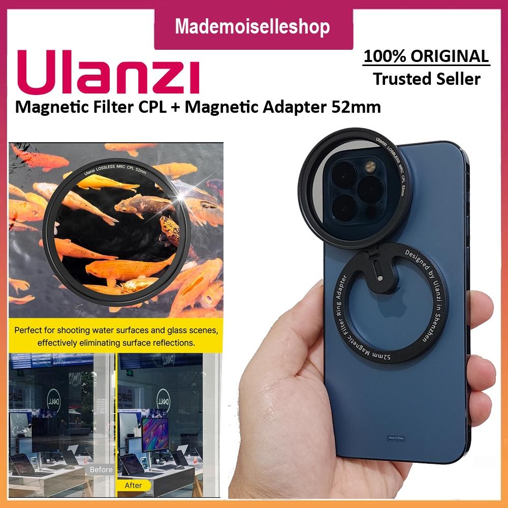 Ulanzi Magnetic filter Smartphone Adapter + Magnetic CPL 52mm Nano ...