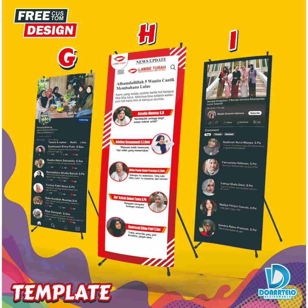 Free Print Design X BANNER 160cm X 60cm 1st Anniversary, GRADUATION ...