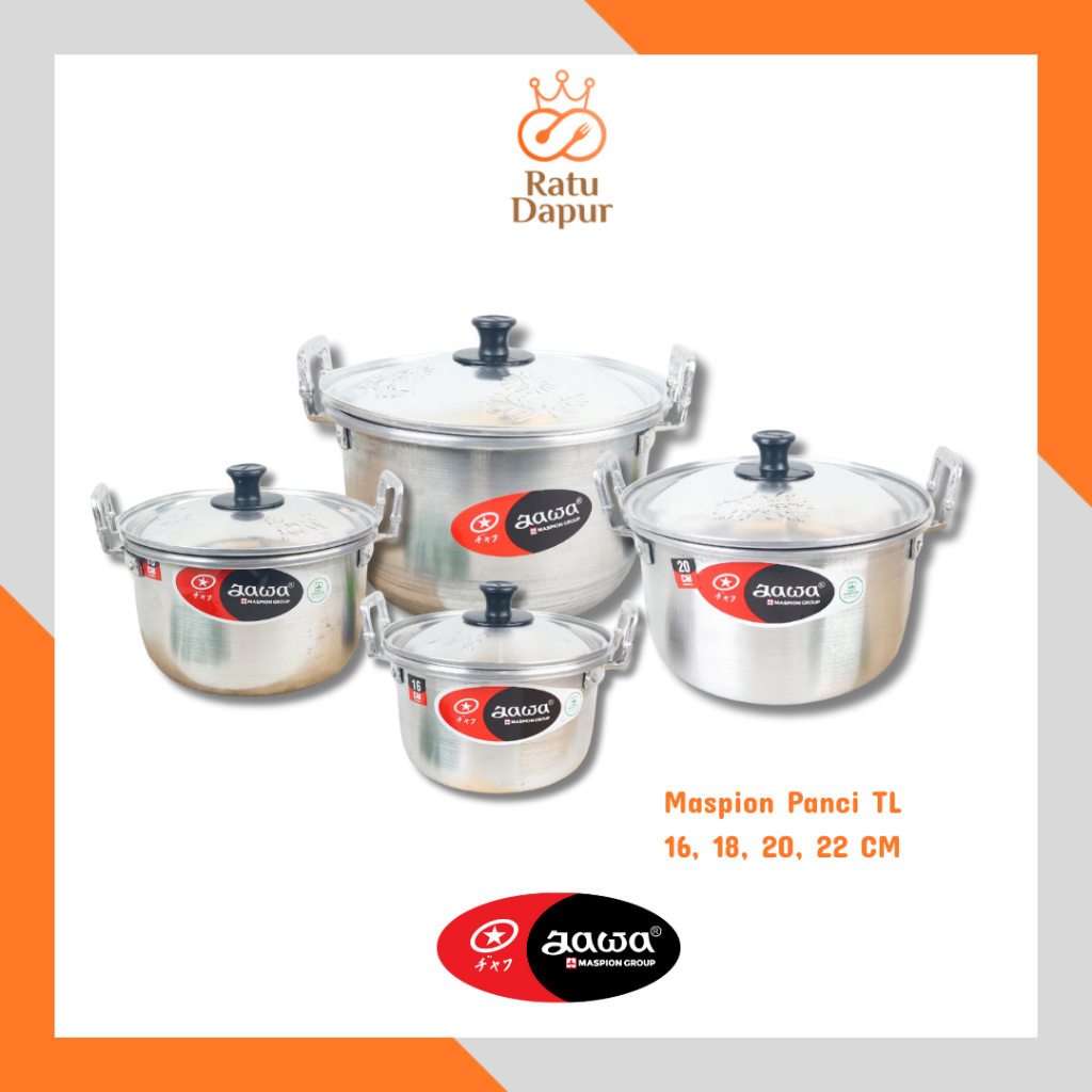 Maspion TL Jawa Aluminum Thick Tall Pot 16 18 20 22 24cm Boiled ...