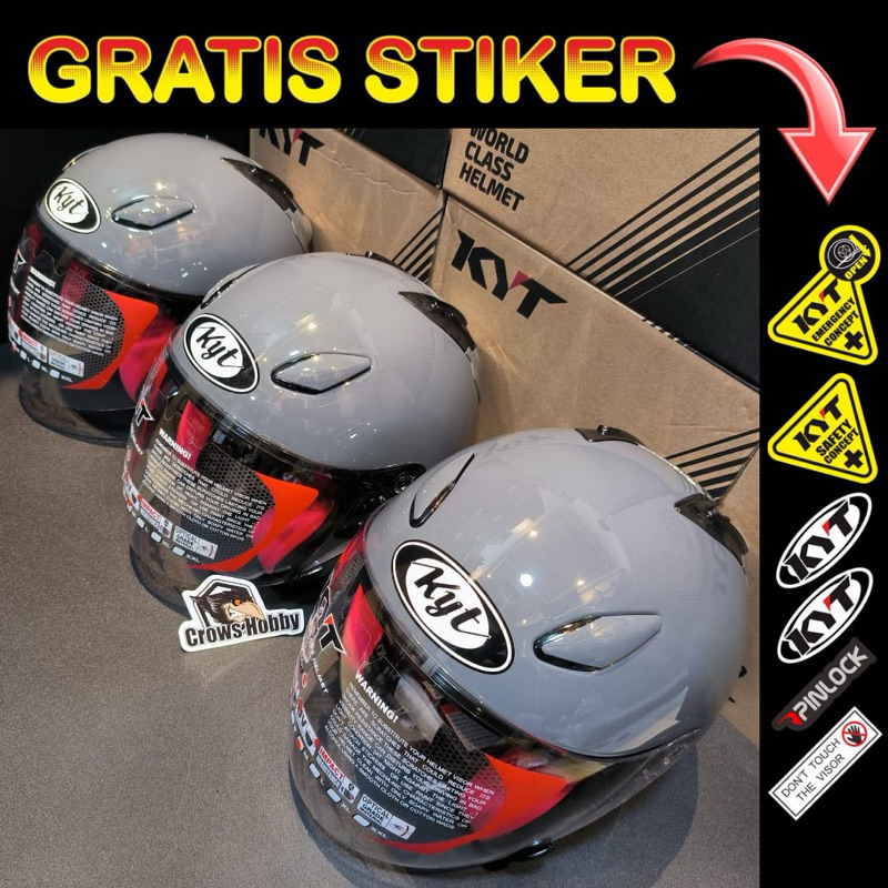 Original KYT DJ MARU HELMET Solid GRAY GLOSS | Shopee Malaysia
