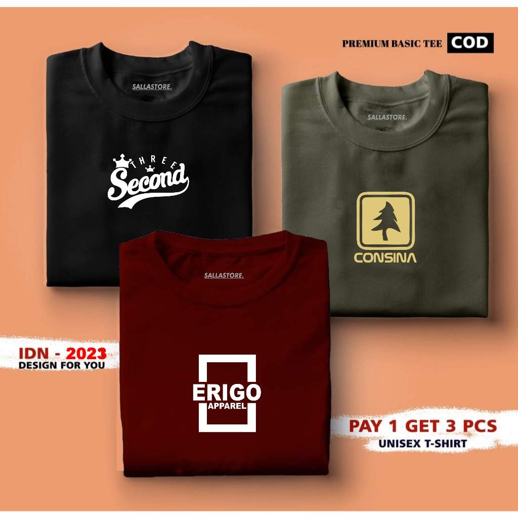 Buy 1 GET 3 PCS (Thick Material) SALLASTORE Men's T-shirt Short Sleeve ...