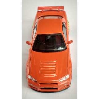 Diecast Mini Scale 64 Street Warrior Nissan Skyline GTR BCNR R34 Orange ...