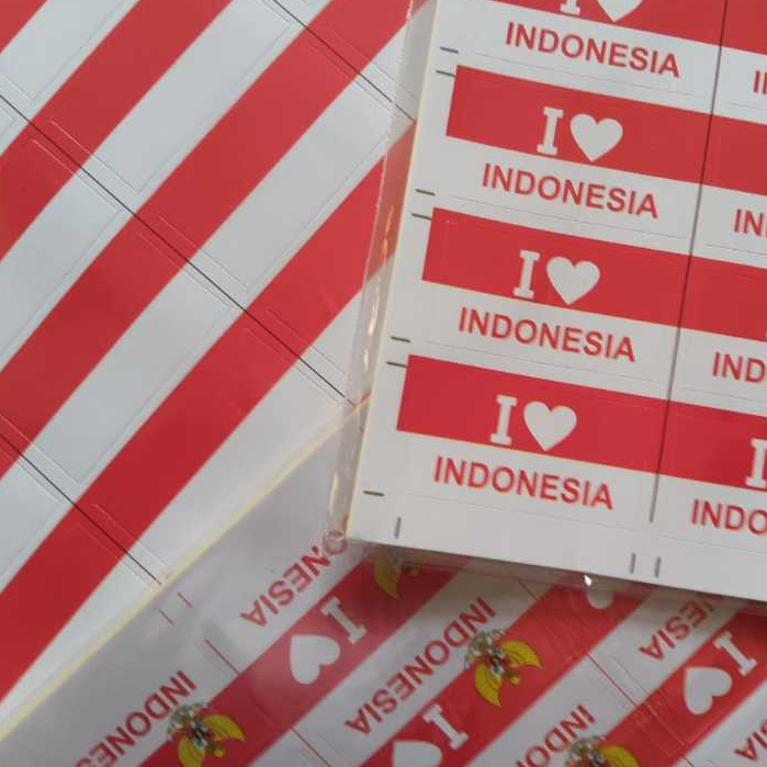 MERAH 24 pcs Red and White Cheek stickers/Indonesian Flag Cheek ...