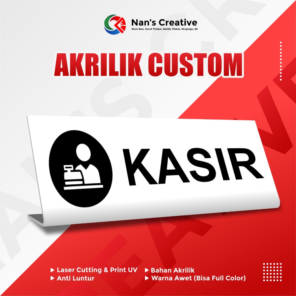 CASHIER SIGN BOARD/Cashier Acrylic BOARD/Acrylic Signane | Shopee Malaysia