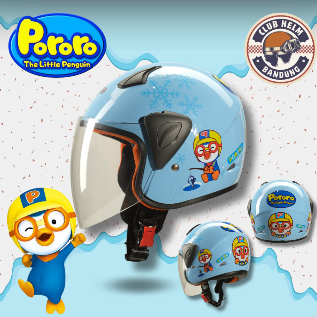 Junior CHILDREN'S HELMET KOP BOYS GIRLS PORORO CHARACTER BLUE - PINK ...