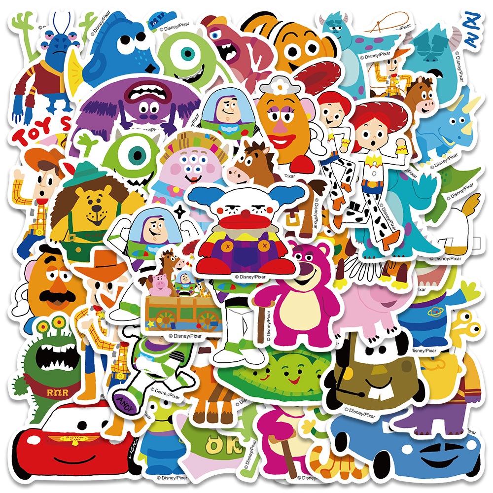[50PCS] Cute Disney Pixar Sticker Pack Monsters, Inc./Toy Story Sticker ...