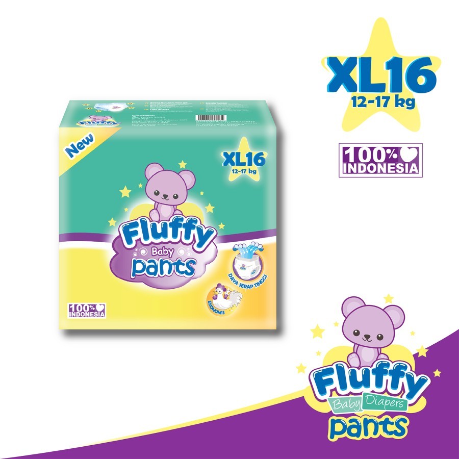 Fluffy Baby Diapers Pants XL Contents 16 Sheets Baby Diapers Pants XL16 ...