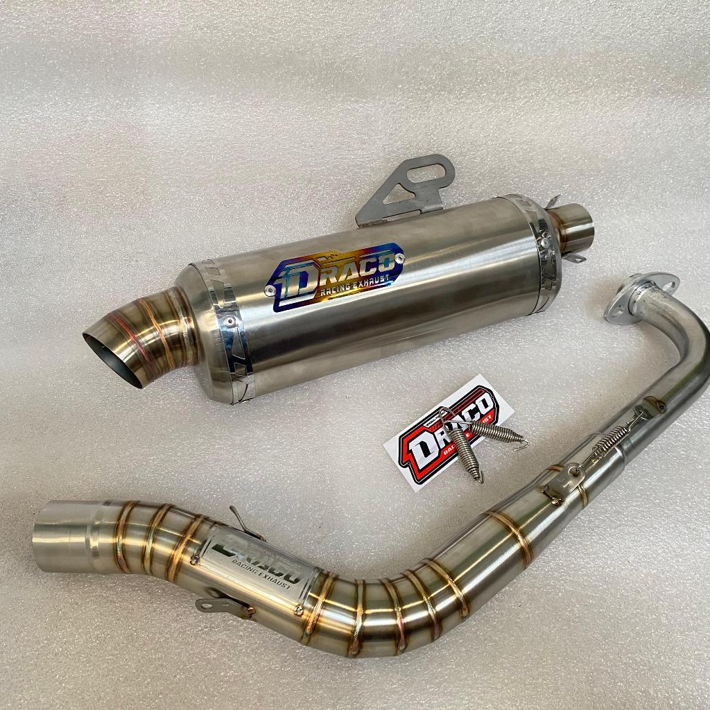 Original Draco racing Exhaust Type Oval Fullset for vario aerox nmax ...