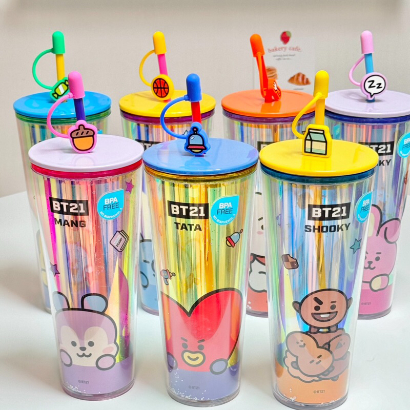 Miniso x BT21 Collection Double Wall Tumbler / 800mL Water Cup Drinking Bottle BTS series ...