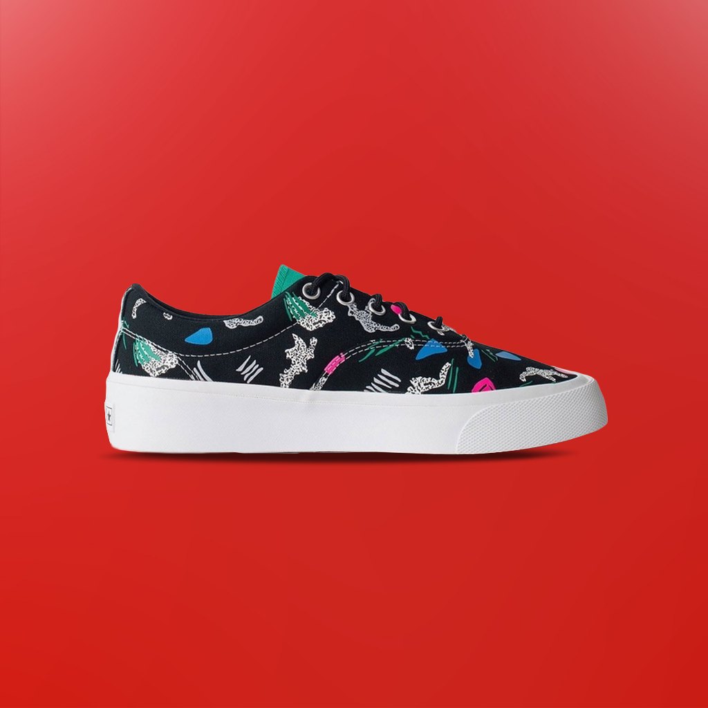 Converse Skid Grip 80s Archive Print Court Green Low 100% Original | Shopee Malaysia