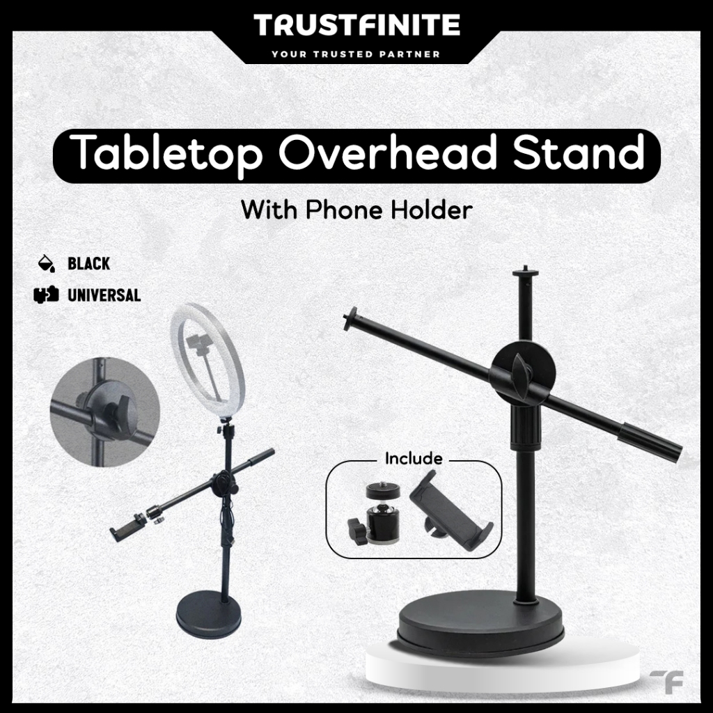 Tabletop Overhead Stand with Phone Holder/Overhead Tripod/Tripod Stand ...