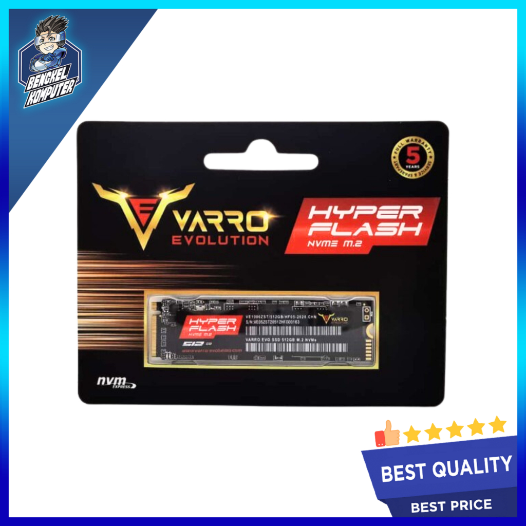 Ssd M.2 NVME VARRO EVOLUTION HYPER FLASH 128GB/256GB/512GB | Shopee ...