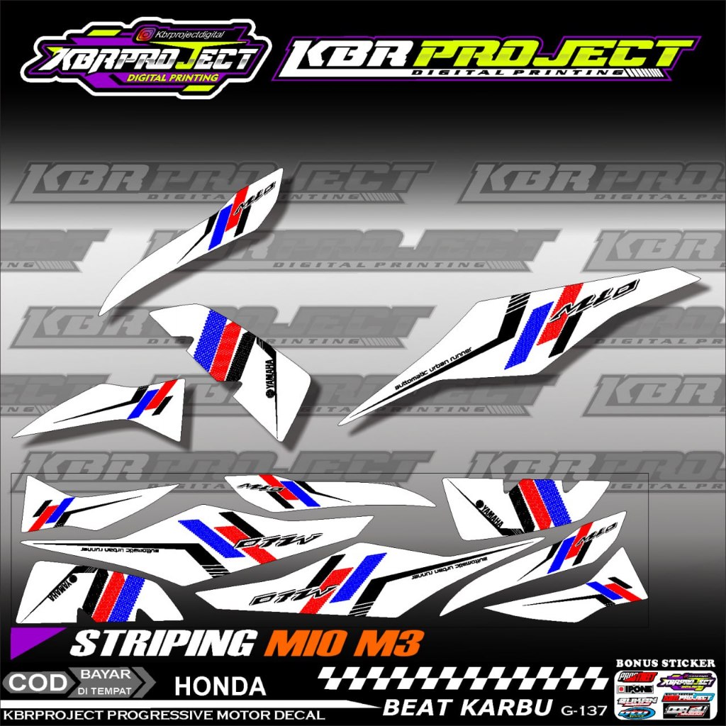 Mio M3 Cool Motorcycle STRIPING Sticker LIS Variation MIO M3 YAMAHA ...