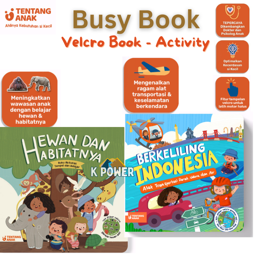 About Children - Activity Busy Book: Around Indonesia/Animals & Their ...