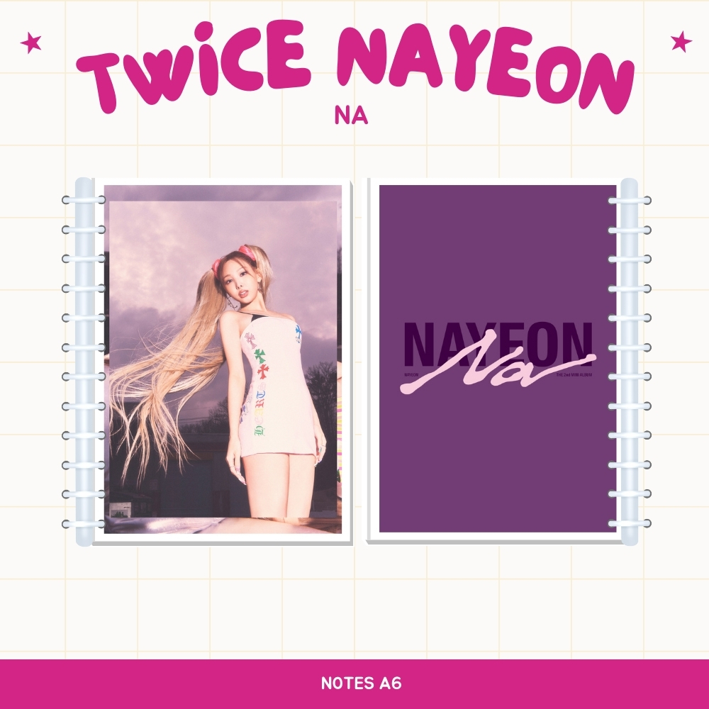 A6 NOTES TWICE NAYEON NA (40 HVS Contents+2-Sided Lamination COVER) TTD ...