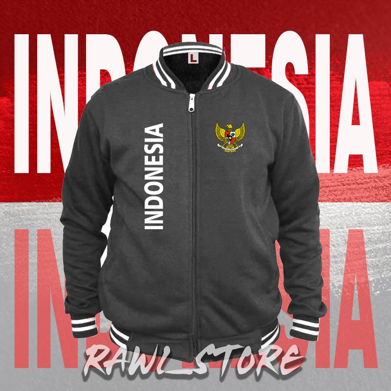 Garuda Text Indonesia Varsity Jacket Baseball Jacket for the 79th ...