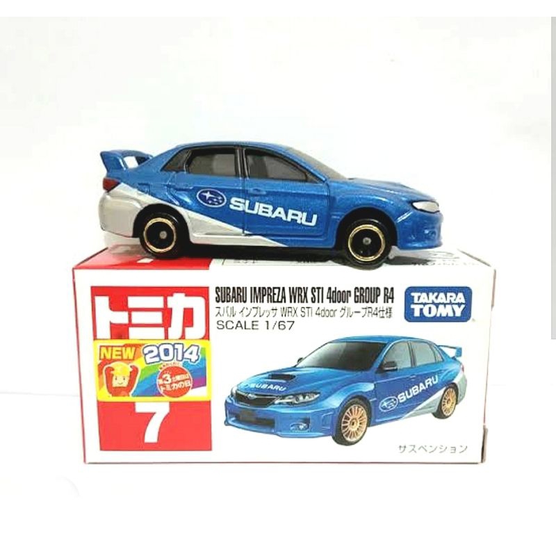 Tomica SUBARU IMPREZA WRX STI 4door GROUP R4 TAKARA TOMY 7 DIECAST CAR SEDAN RACING RACE RACING ...