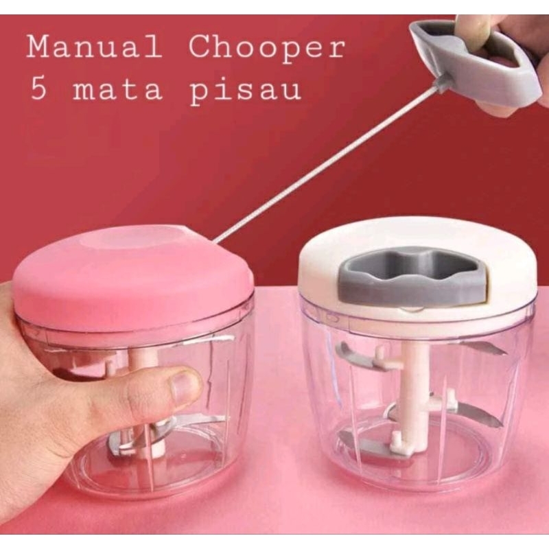 Manual pull blender chopper / hand mixer chopper | Shopee Malaysia