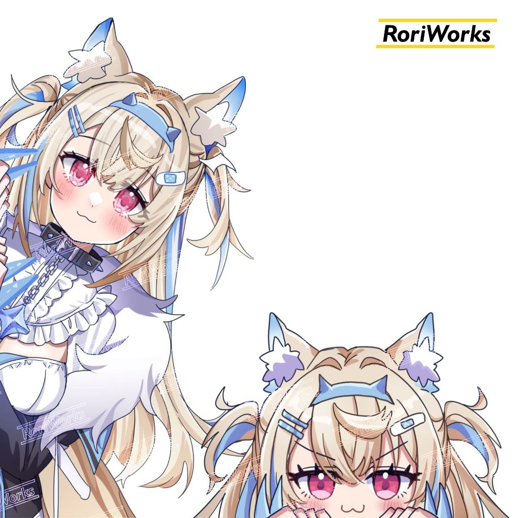 Peeking Anime Stickers - Fuwawa Abyssgard | Hololive | FuwaMoco ...