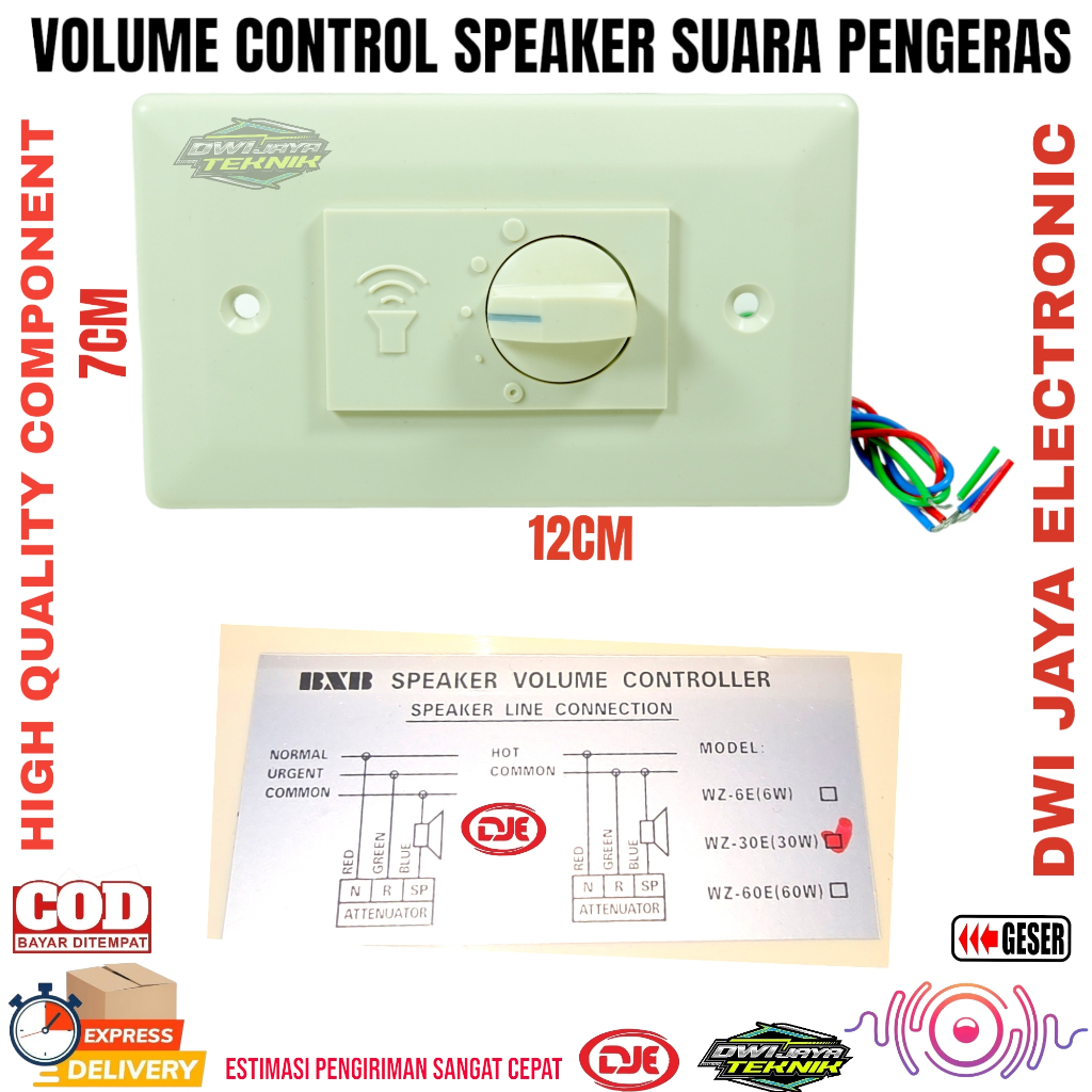 Master VOLUME CONTROL TOA Wall Mounted Sound CONTROL | Shopee Malaysia