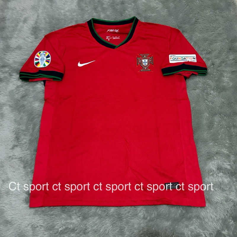 MERAH (full Patch euro) jersey portugal home euro 2024 import go ...