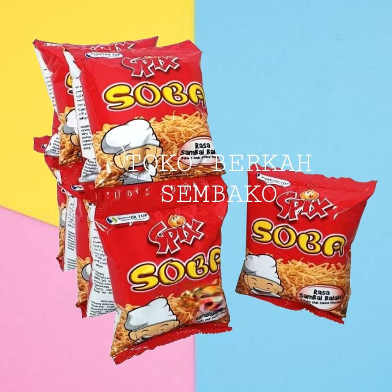 (Mecca) Soba Spix Noodles With Balado Sambal Flavor 16gr Contents 10pcs ...
