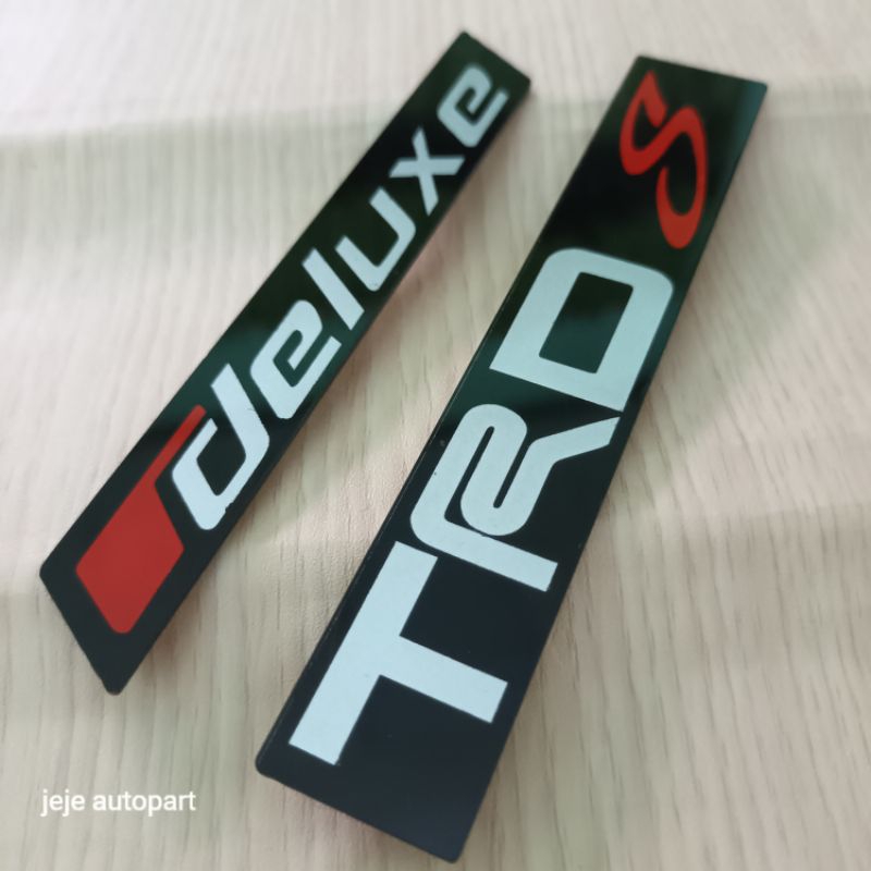 Original TRD S and DELUXE trunk logo emblems | Shopee Malaysia