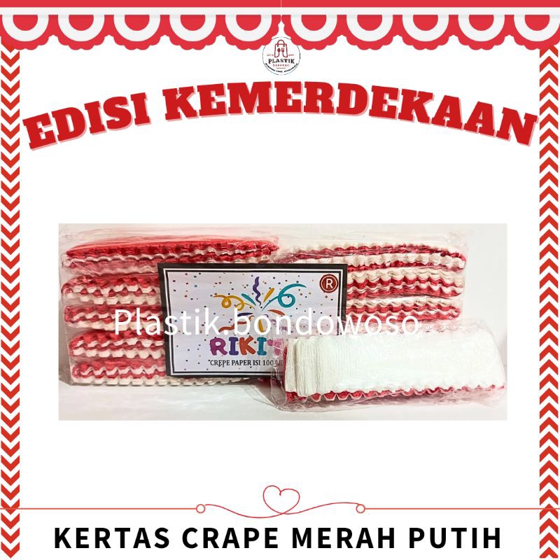 MERAH PUTIH Crape Paper/Crepe Paper/Red And White Paper/August Paper ...