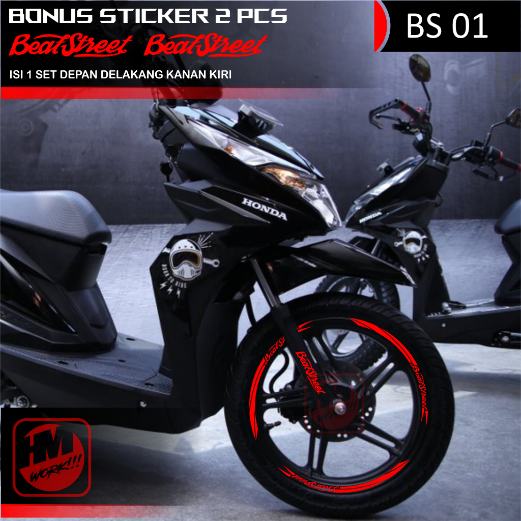 Sticker CUTTING LIST Rims HONDA BEAT STREET BS01 FULL Color | Shopee ...