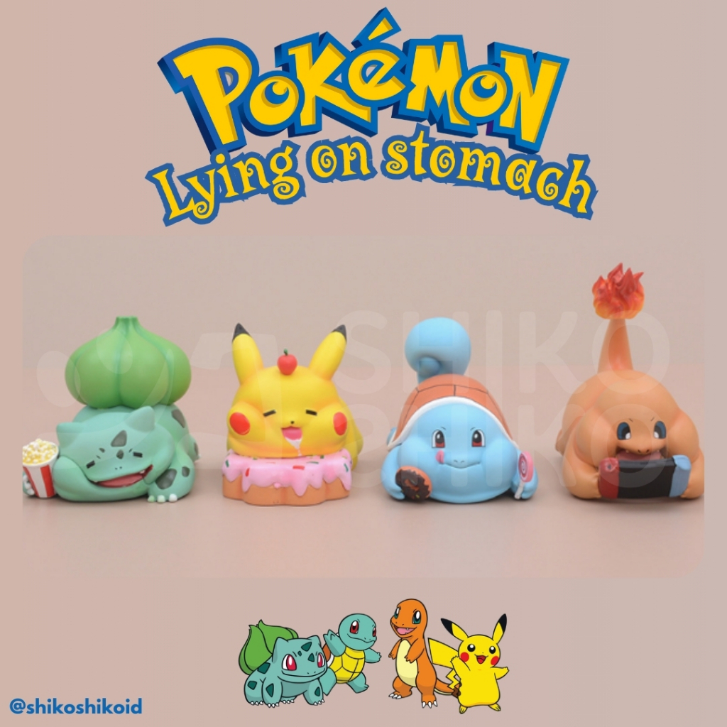 Fgptg Pokemon Figure Prone Full Chubby Drowsiness Pikachu Charmander ...