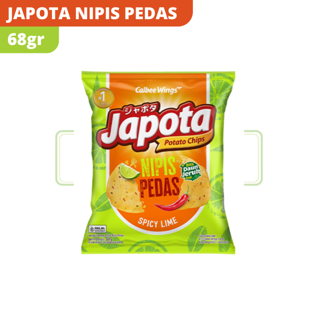 Japota POTATO CHIPS Spicy Thin 68GR With Real Orange Leaves | Shopee ...