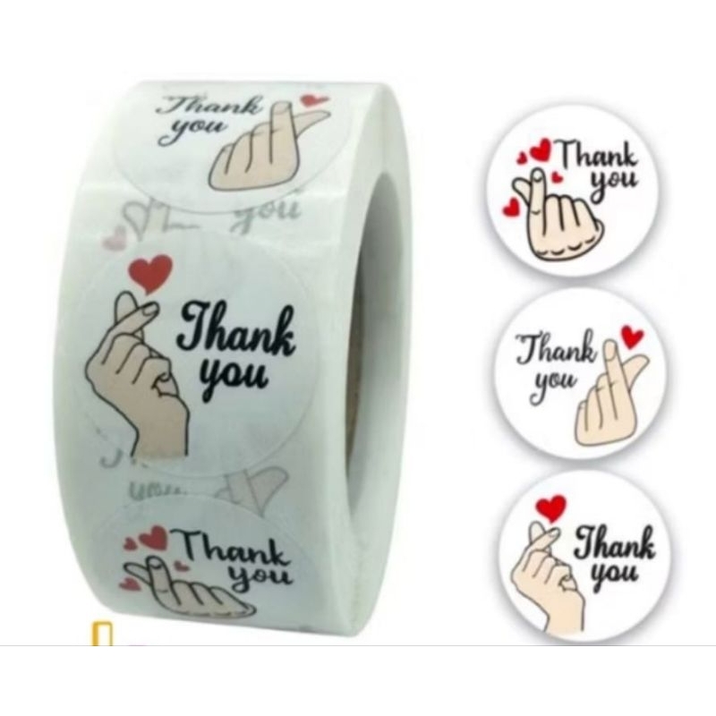 Thankyou Stickers 1 Roll 500pcs / Thank You Stickers / Saranghaeyo ...