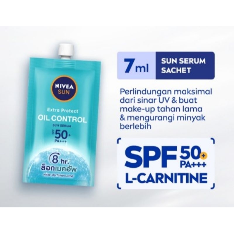 Nivea Sun Extra Protect Sunscreen Oily Skin Serum SPF 50 Sachets 7ml x | Shopee Malaysia