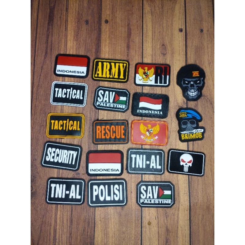 Patch rubber - punisher-TNI-security logo- patch emblem | Shopee Malaysia