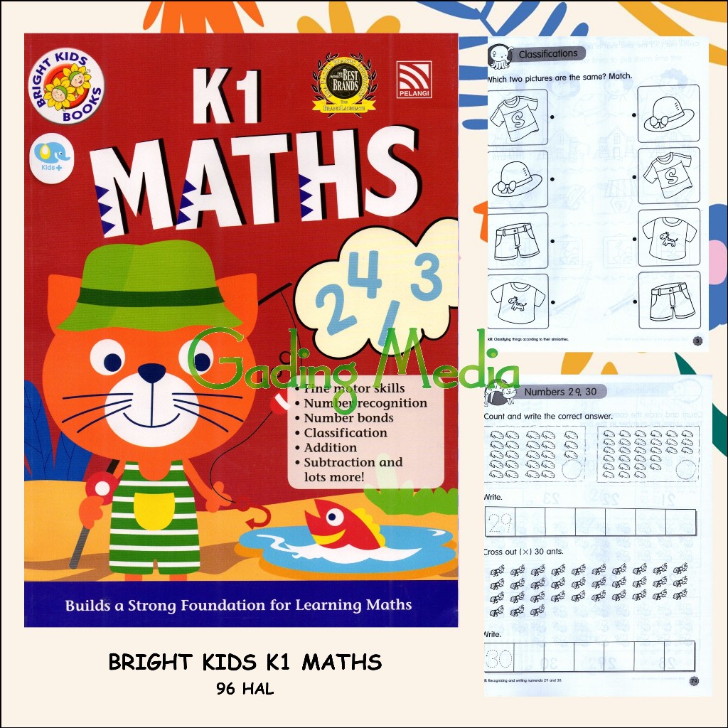 Bright KIDS BOOKS - KINDERGARTEN 1 MATHS (KB/TK Practice Question Book ...