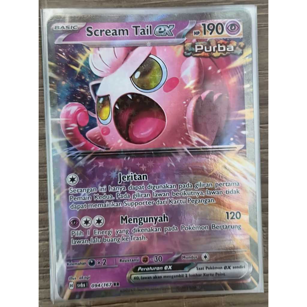 Pokemon Card Original TCG sv6s 094/167 Scream Tail EX RR Indonesia ...