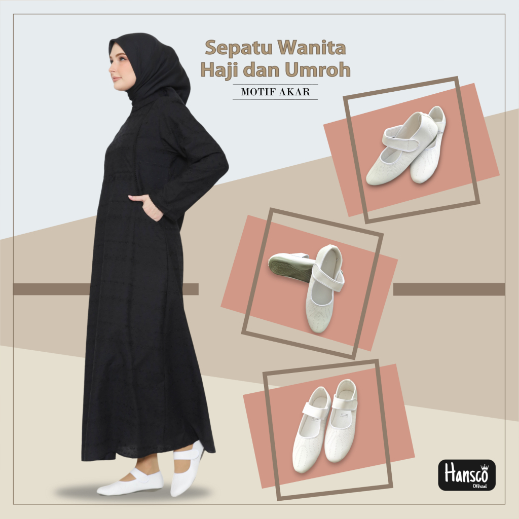 Women's Umrah Shoes with Root Motif, Exclusive Women's Hajj Umrah ...