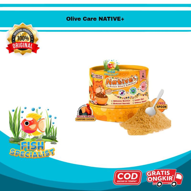 Olive Care Cat Vitamin native GOLD High Protein 110gr for Appetite ...