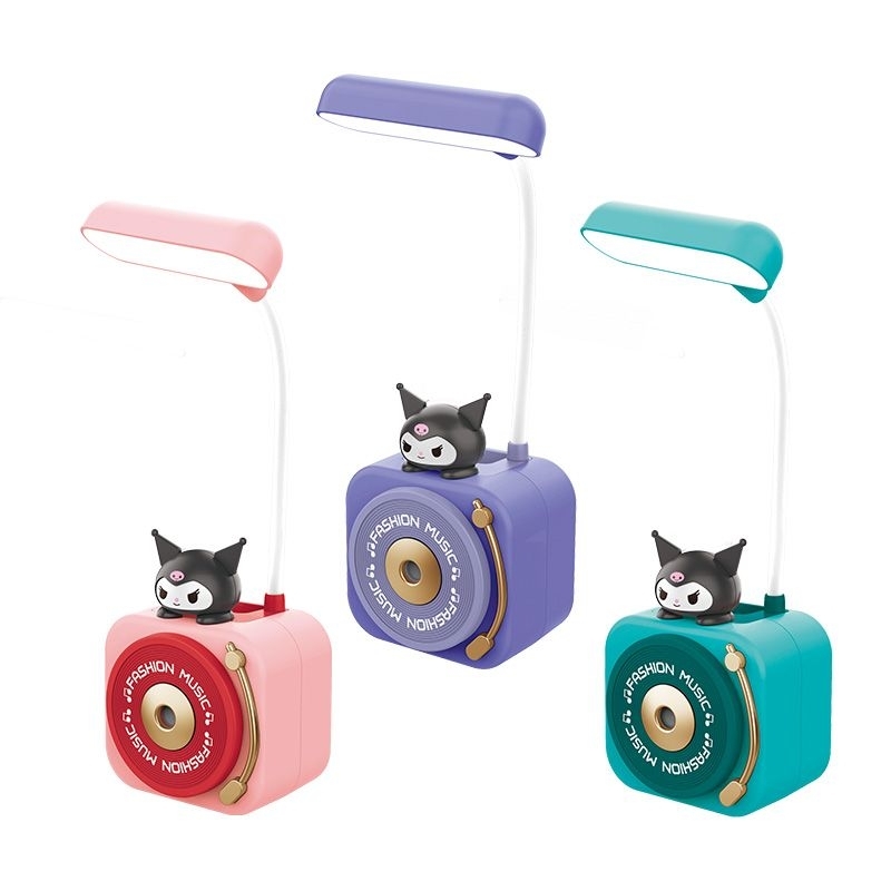 Kuromi Desk Lamp Learn To Read Pencil Holder Sharpener Music Box Led ...