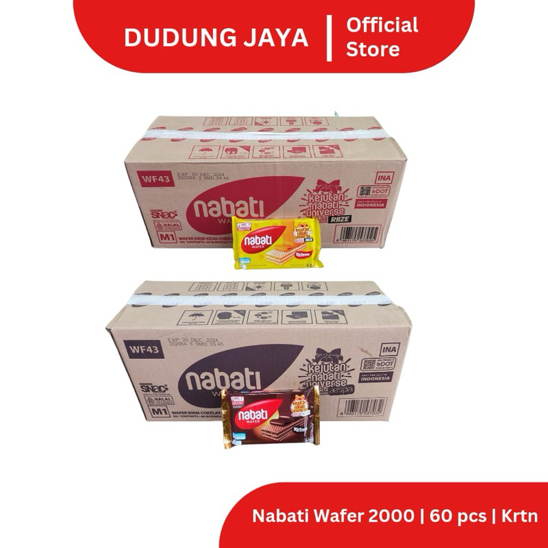 Nabati WAFER DUS 2000AN CONTENTS 60PCS NABATI WAFER 1 CARTON CONTAINS ...
