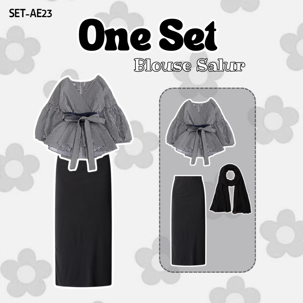 3 IN 1 One SET Hijab Korean Style Outfit Teenage Outfit Beach Outfit ...
