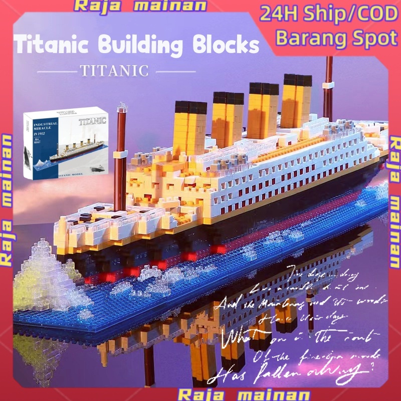 Brick technic Toy ship can't be sunk Toy bricks technic Titanic big ...