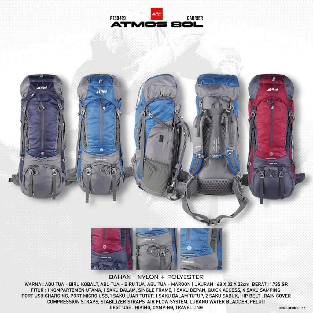 Arei Outdoorgear 80 Liter Atmos Mountain Bag / Carrier | Shopee Malaysia
