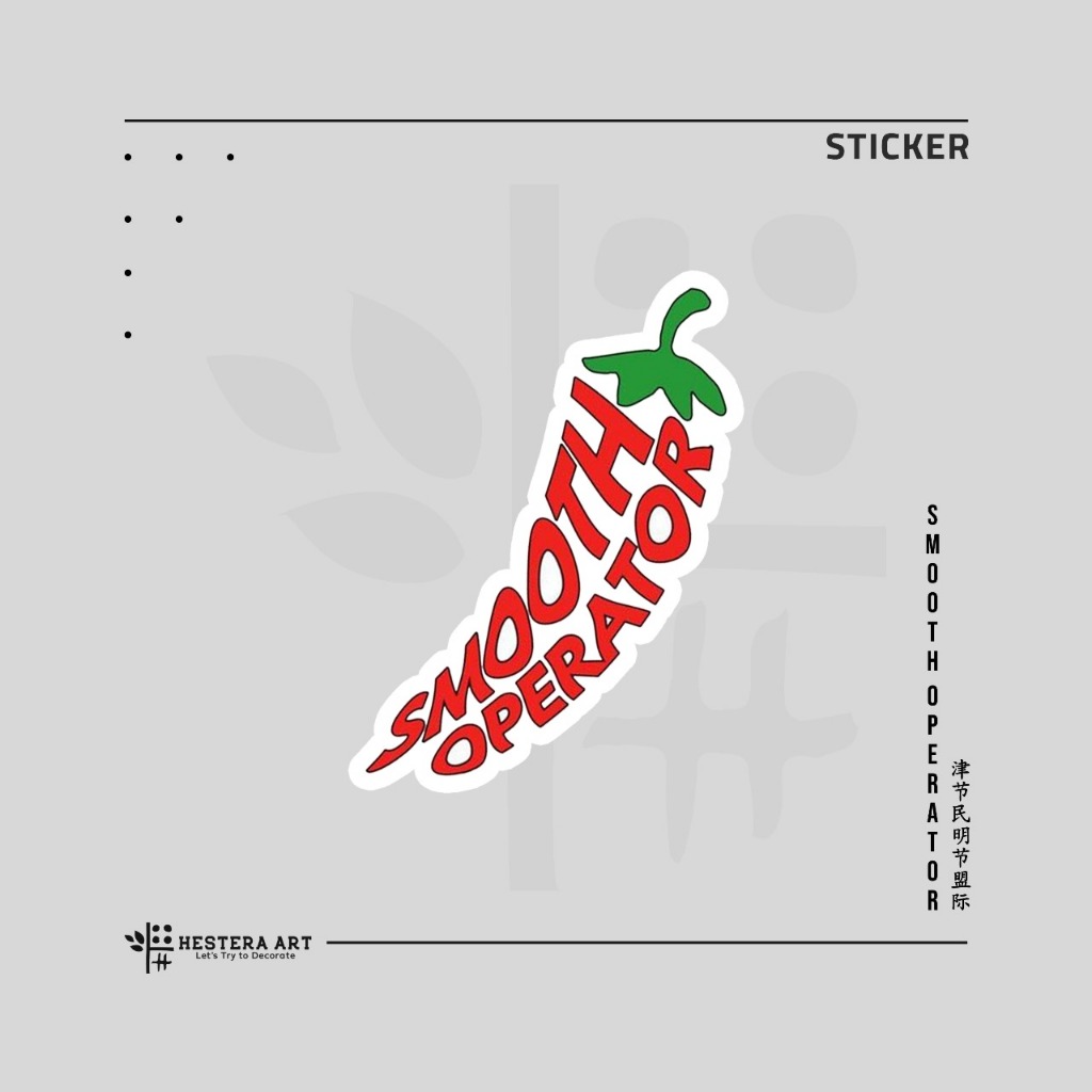 F1 Doff Laminated Sticker | Smooth Operator Stickers | Shopee Malaysia