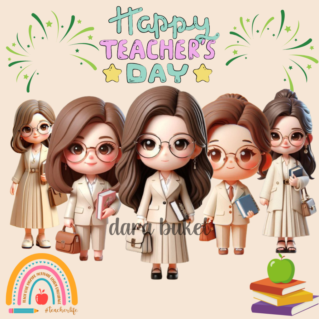 Non hijab Teacher topper/topper For Bouquet/Teacher's Day topper ...